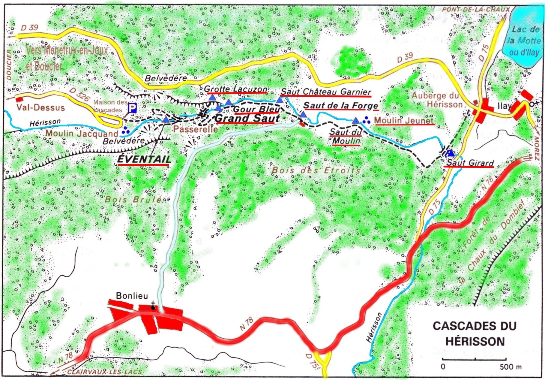La vallee du Herisson et ses cascades
